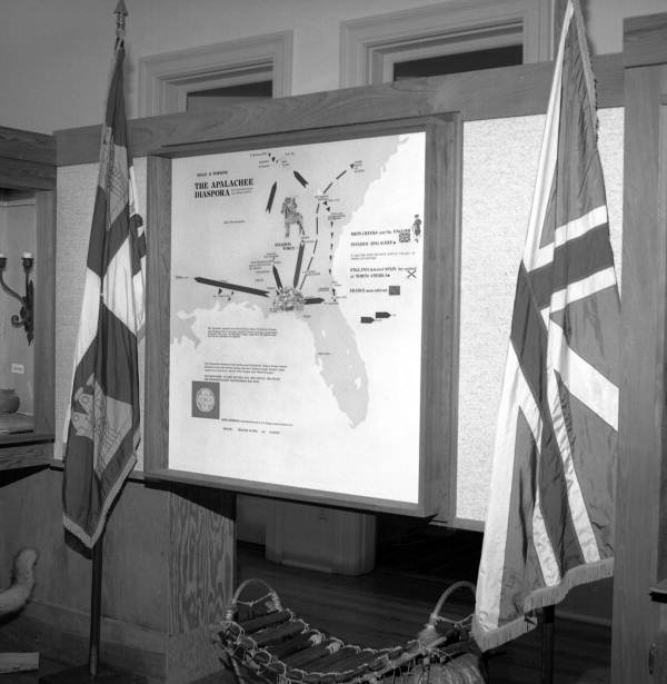 Florida Memory • Map at the Panhandle Pioneer Settlement museum ...
