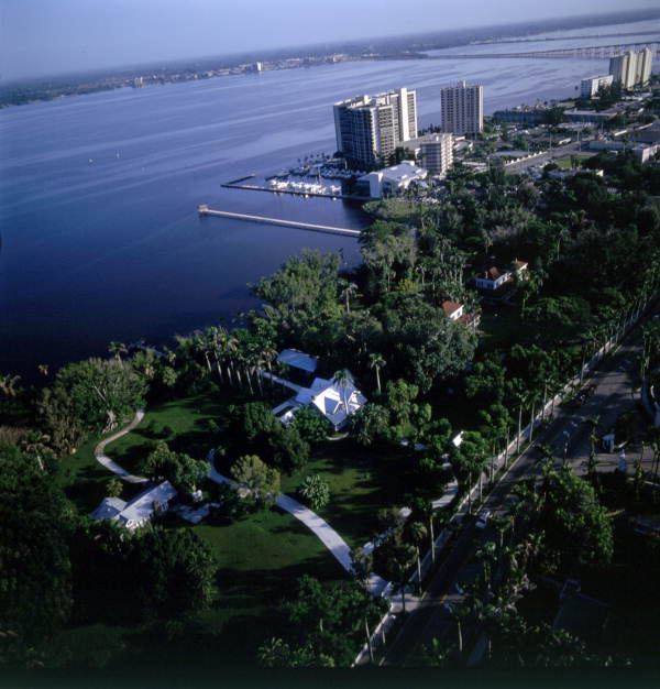 Florida Memory • Aerial view overlooking the Edison-Ford Winter Estates ...