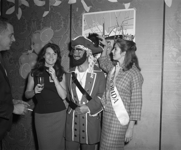 Florida Memory • Miss Florida 1968 Linda Fitts with pirate.