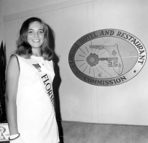 Florida Memory • Miss Florida 1968, Linda Fitts at the Florida Hotel ...