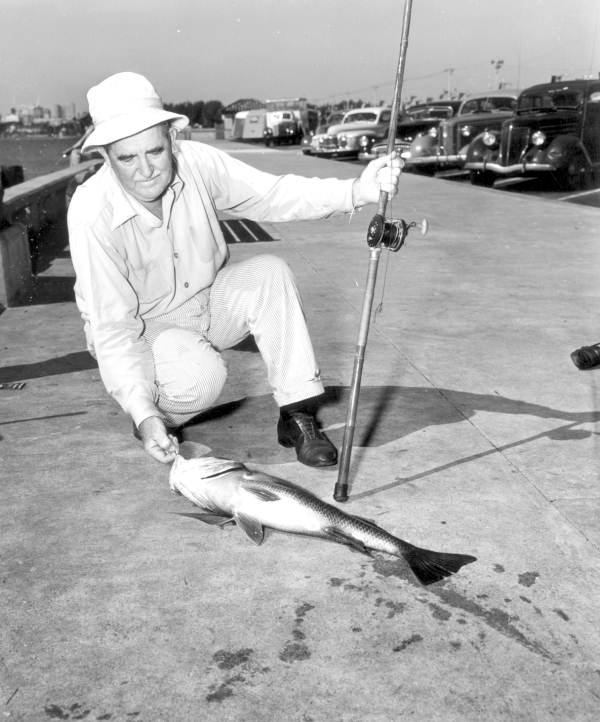 Florida Memory • Ed Putnam and his catch of 12-pound drum - Saint ...