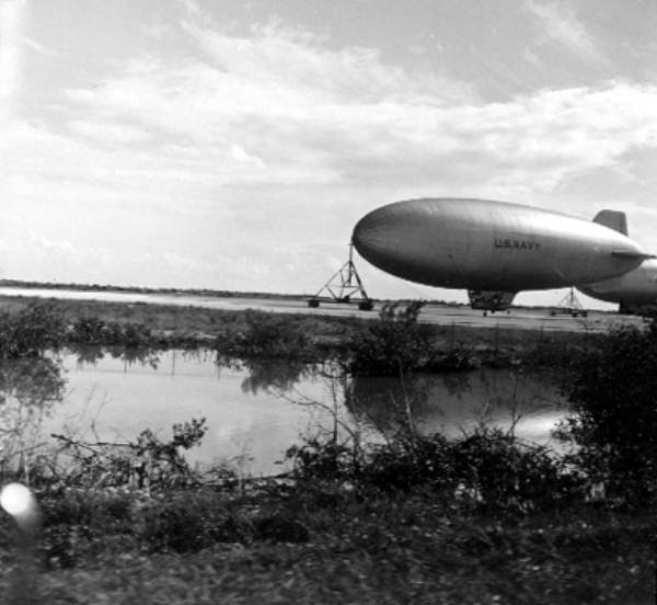 Florida Memory • Blimp at a U.S. Navy station - Key West, Florida.