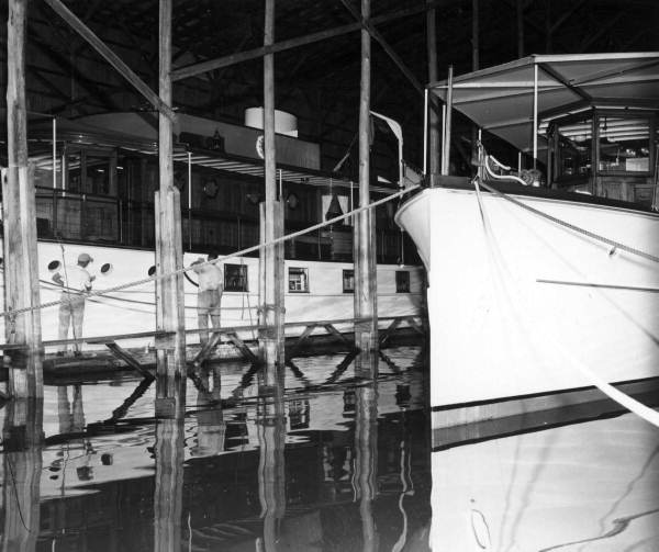 Florida Memory • View of ships docking area - Newport, Florida