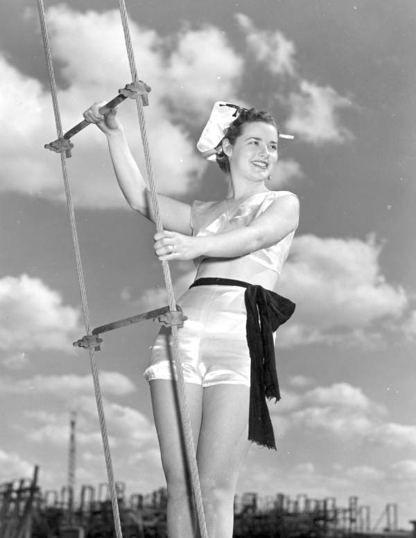 Florida Memory • Toni Miller posing at the Gasparilla festival - Tampa ...