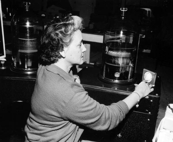 Florida Memory • Unidentified employee with equipment at Rex Bassett ...