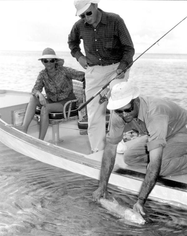 Florida Memory • Mr. and Mrs. Lou Doherty and their guide bonefishing ...
