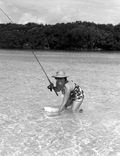 Florida Memory • Celia Chaplin grabs a freshly caught bonefish at a ...