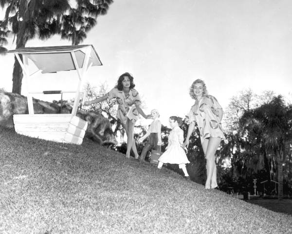 Florida Memory • Mary Hall and Sharon Conrad in Fairyland at the Tri ...