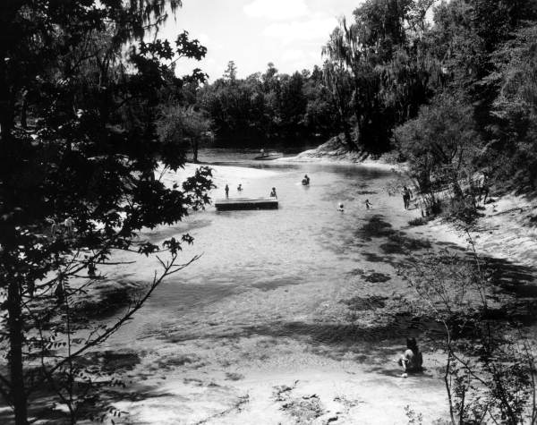Florida Memory • People enjoying Little River Spring off the Suwannee ...