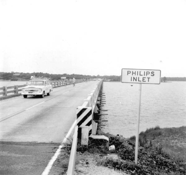 Florida Memory • Bicycling across Philips Inlet Bridge - Panama City ...