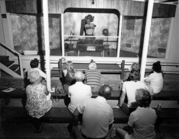 Florida Memory • Ross Allen's reptile display at Sarasota Jungle ...