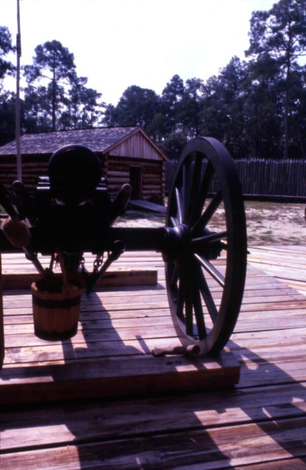Florida Memory • View of cannon inside Fort Foster at the Hillsborough ...