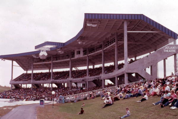 Florida Memory • View of the Atlantis Theatre grandstand at the Sea ...