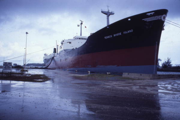 Florida Memory • Close-up view of oil tanker Texaco Rhode Island in Ft ...