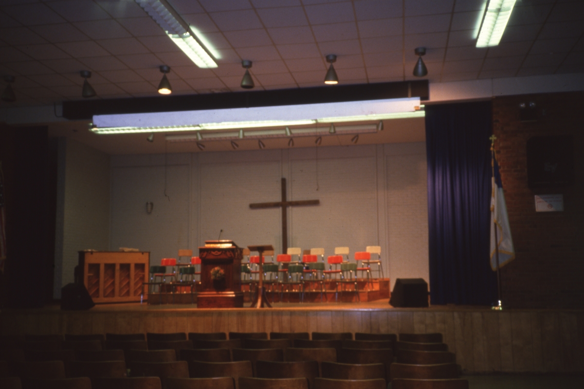 Florida Memory • Interior view showing chapel in the prison auditorium ...