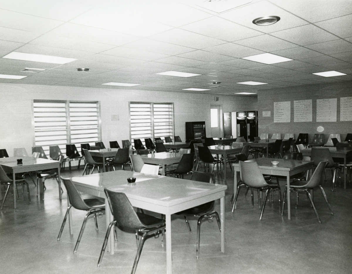 Florida Memory • Interior view showing visiting room at the Baker ...