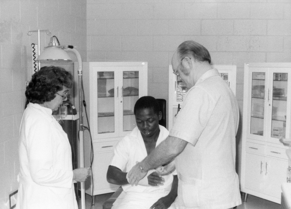 Florida Memory • Inmate being treated in the infirmary at Brevard ...