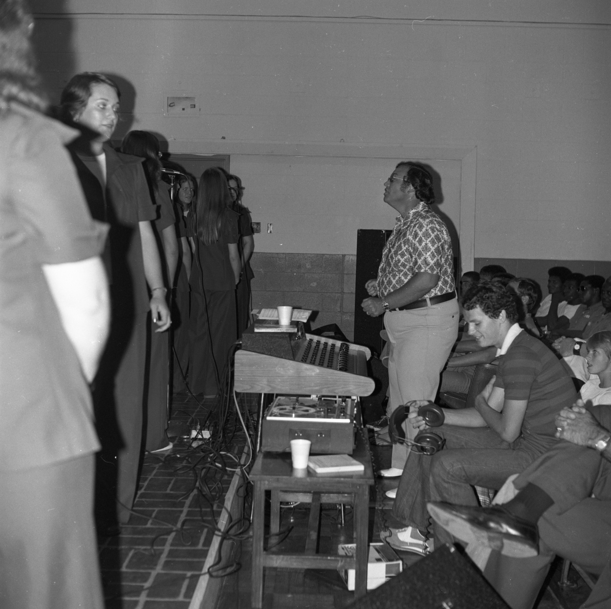 Florida Memory • Choral conductor directing chorus during performance ...