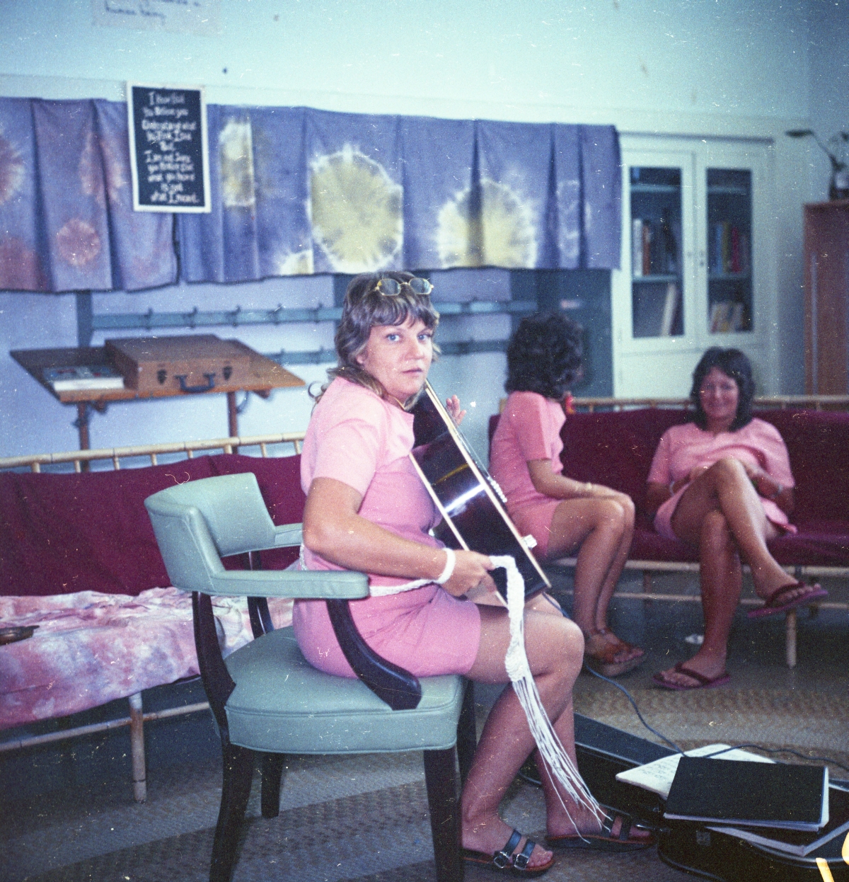 Florida Memory • Inmate Barbara Jane Godfrey with a guitar at the F.C.I ...