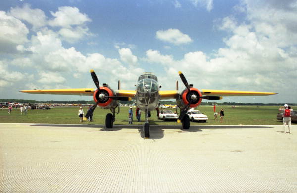 Florida Memory • Front view of a B-25 Mitchell medium range bomber on ...