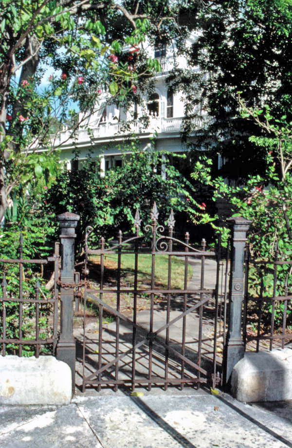 Florida Memory • Sidewalk gate at the Curry Mansion - Key West, Florida.