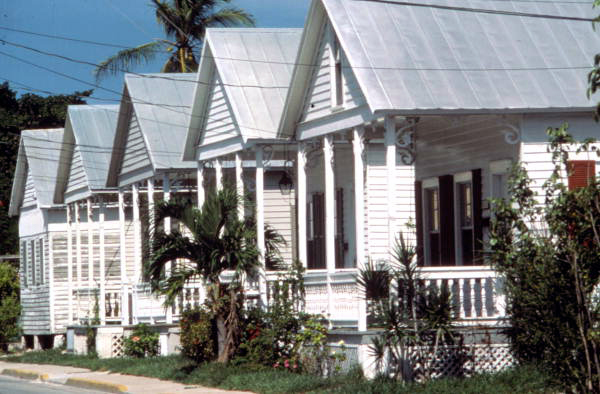 Florida Memory • Row of conch houses on Truman Avenue - Key West, Florida.