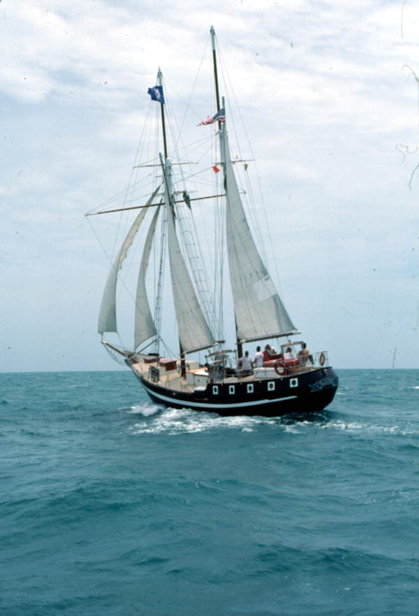 Florida Memory • Schooner "Wolf" on the sea - Key West, Florida