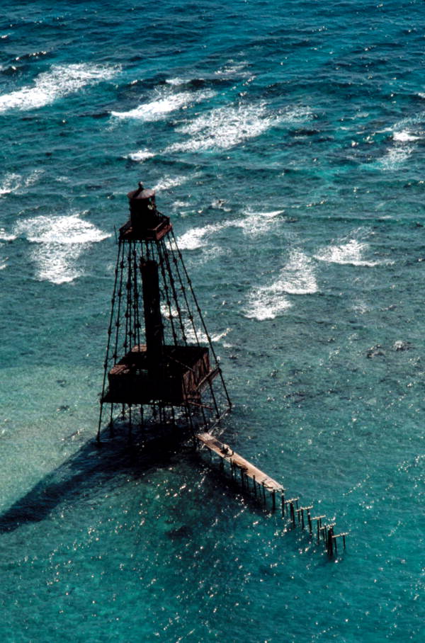Florida Memory • Aerial view of Sand Key Lighthouse - Key West, Florida..