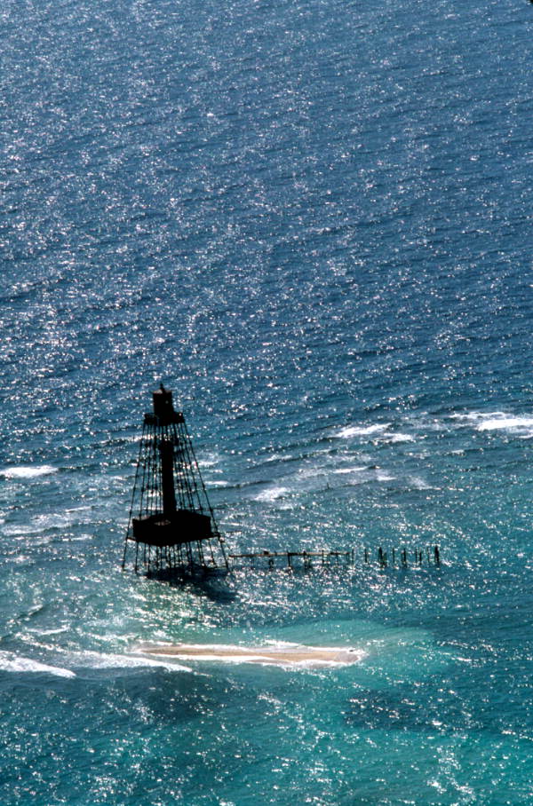 Florida Memory • Aerial view of Sand Key Lighthouse - Key West, Florida..