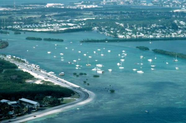 Florida Memory • Aerial view of "House Boat Row" by South Roosevelt ...
