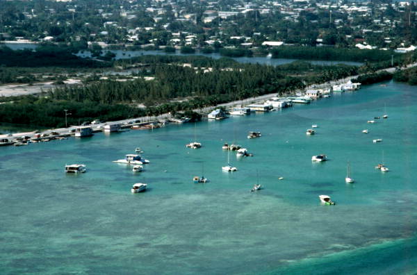 Florida Memory • Aerial view of "Old House Boat Row" by South Roosevelt ...