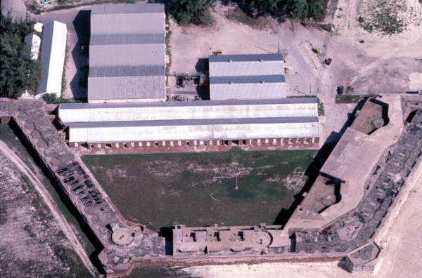 Florida Memory • Aerial view of Fort Zachary Taylor - Key West, Florida.
