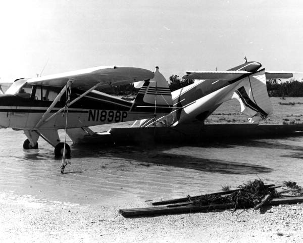 Florida Memory • Overturned and damaged aircraft at Key West ...