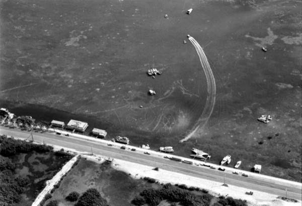 Florida Memory • Aerial view of the old "Houseboat row" located on ...