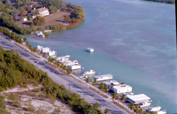 Florida Memory • Aerial view of the old "Houseboat row" located on ...