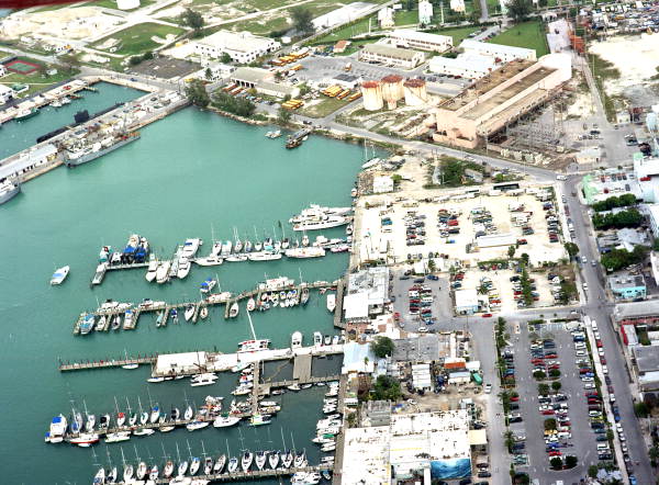 Florida Memory • Aerial view of the Conch Harbor Marina - Key West ...