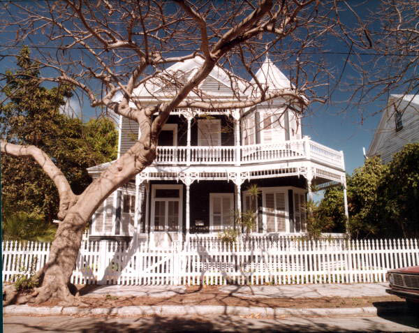 Florida Memory • Victorian style conch house on William St., Key West, FL..