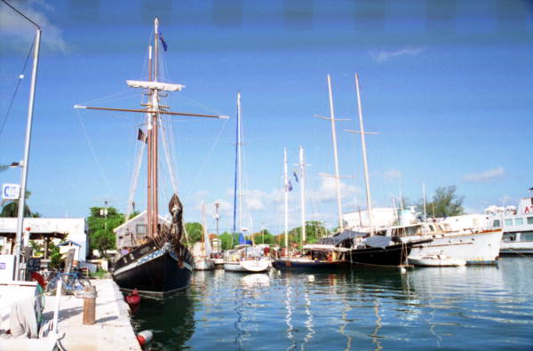 Florida Memory • The schooner "Wolf" docked in the Key West Bight, at ...