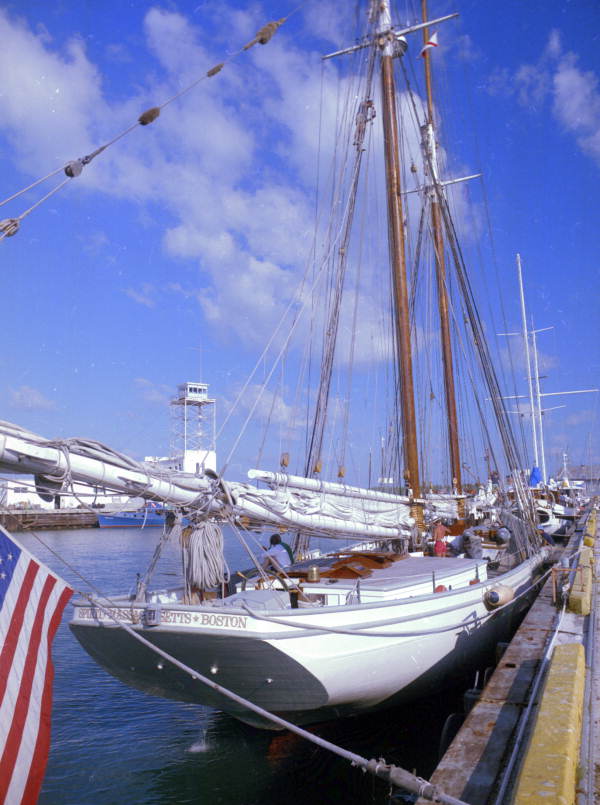 Florida Memory • Schooner "Spirit of Massachusetts" docked at the old ...