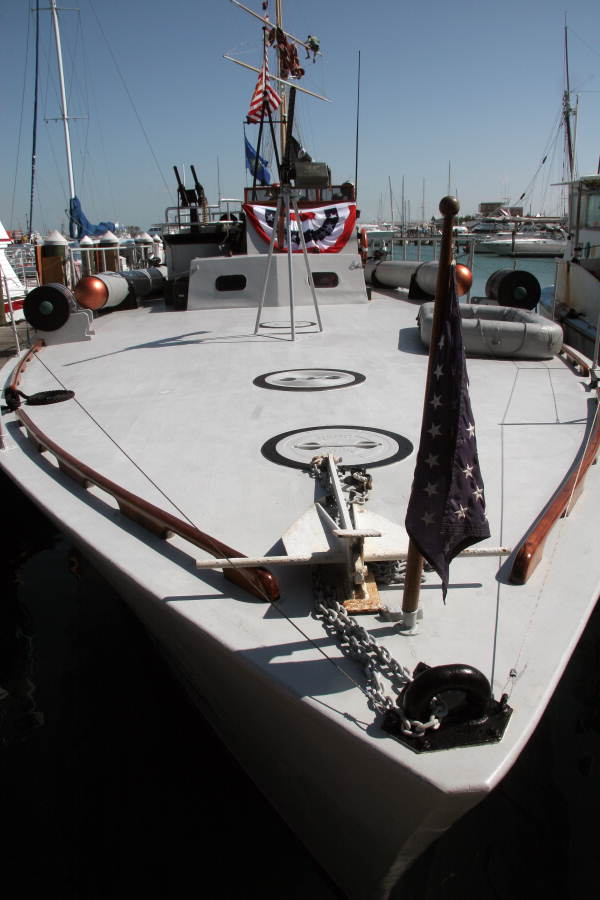 Florida Memory • Close-up view of deck on the PT-728 WWII motor torpedo ...