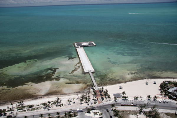 Florida Memory • Aerial view of the White Street Pier - Key West, Florida.