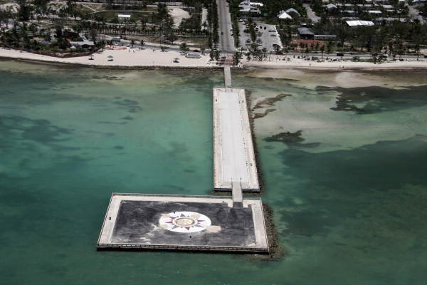 Florida Memory • Aerial view of the White Street Pier - Key West, Florida.