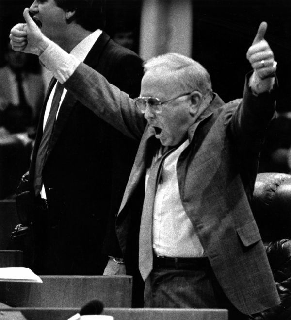 Florida Memory • Representative Fred Lippman adds his support to a bill ...
