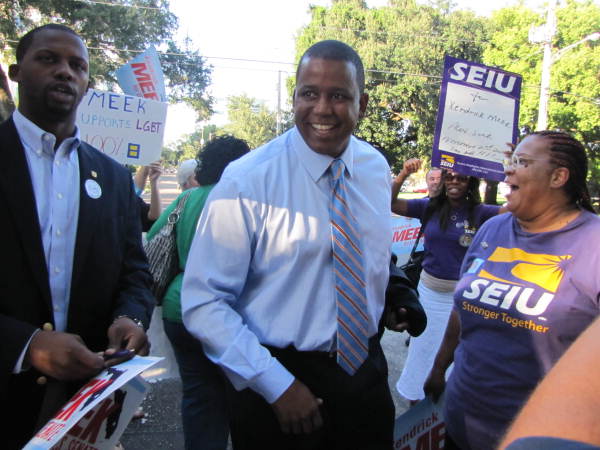 Florida Memory • U.S. Representative Kendrick Meek on his way into ...