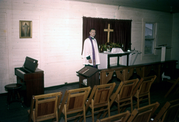 Florida Memory • Father Lambert at Mission of Our Savior in Goodland.