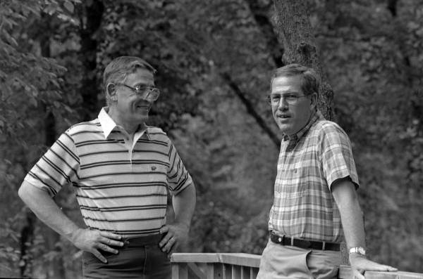 Florida Memory • Attorney General Jim Smith, right, with an ...