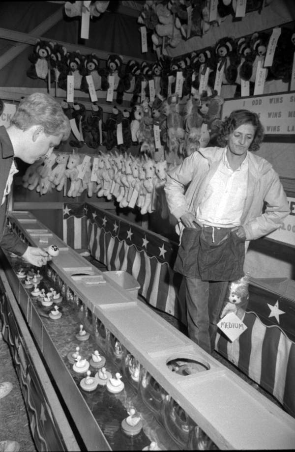 Florida Memory • Midway game booth at the North Florida Fair ...