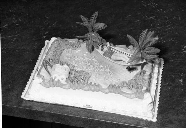 Florida Memory • Close up of a birthday cake - Tallahassee, Florida.