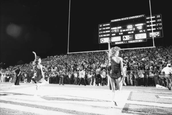 Florida Memory • Majorettes perform at half-time - Tallahassee, Florida.
