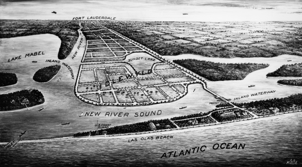Florida Memory • Aerial view of Fort Lauderdale's Idlewyld subdivision.